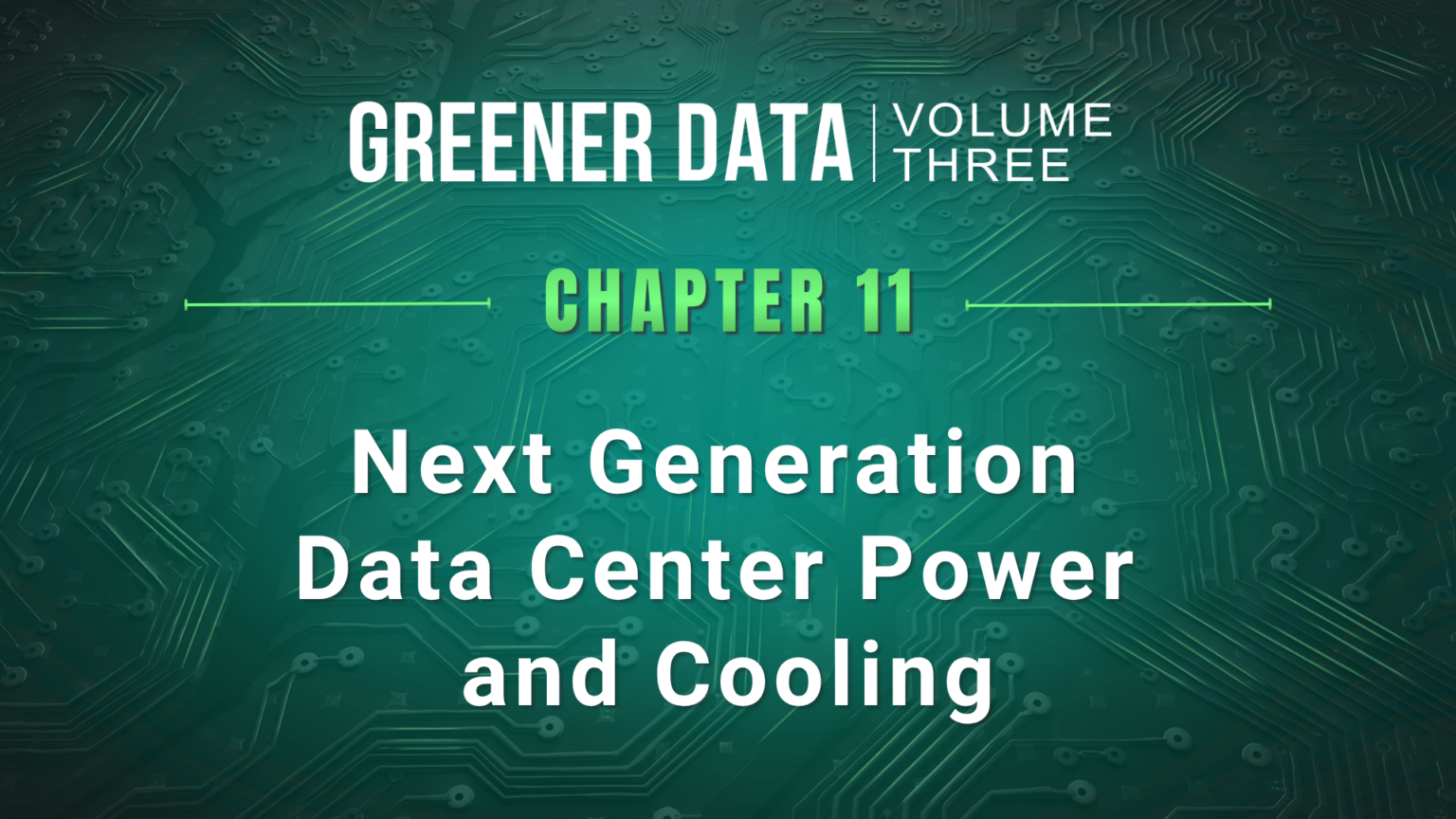 Next Generation Data Center Power and Cooling - Greener Data